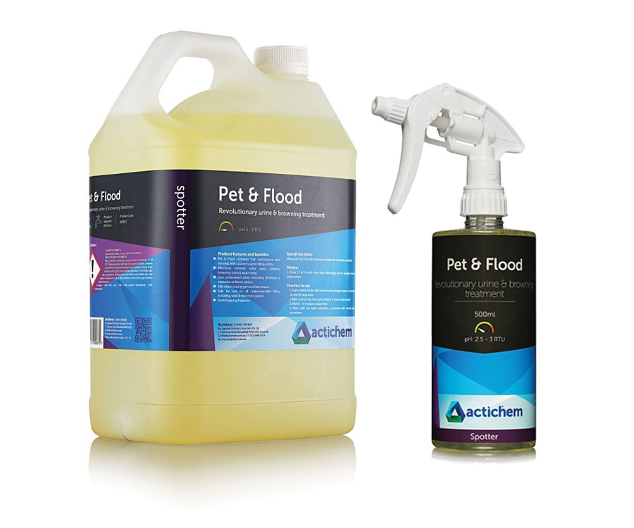 ACTICHEM Pet & Flood - Flood and Urine Decontaminant 500ml, 5Lt - Agrade Cleaning Supplies