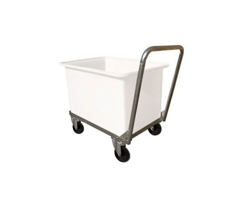 Laundry Linen Bin Crate Trolley 450 Litre - Durable Plastic Bin Dolly ...